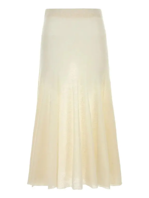 Magda Butrym Elasticized Waist Skirt - Cream