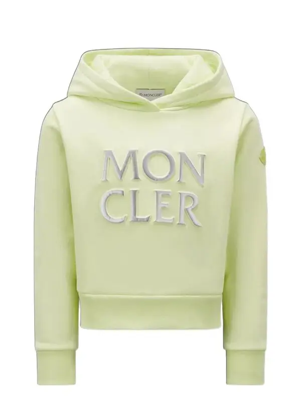 Moncler Logo Embroidered Hoodie - Yellow