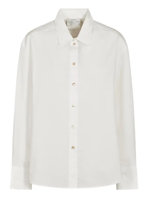 FORTE_FORTE Long Sleeve Shirt - White