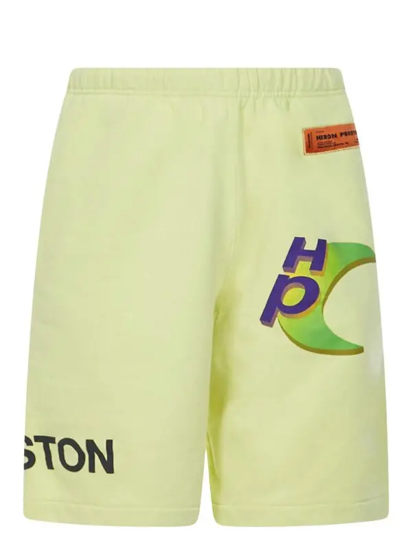 Heron Preston Logo Printed Thigh-length Track Shorts - Green