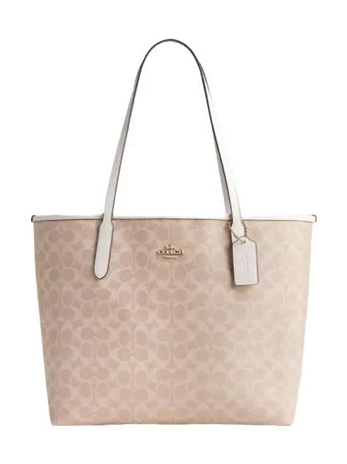 COACH Double Handle Tote Bag - Nude