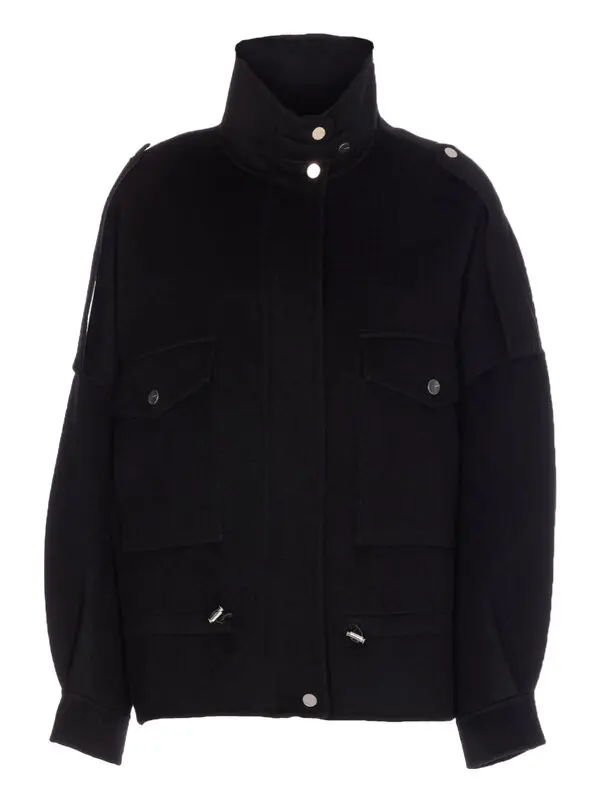 Pinko High-neck Drawstring Hem Jacket - Black