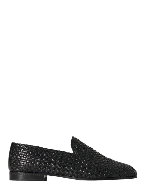 THE ROW Logo Loafers - Black