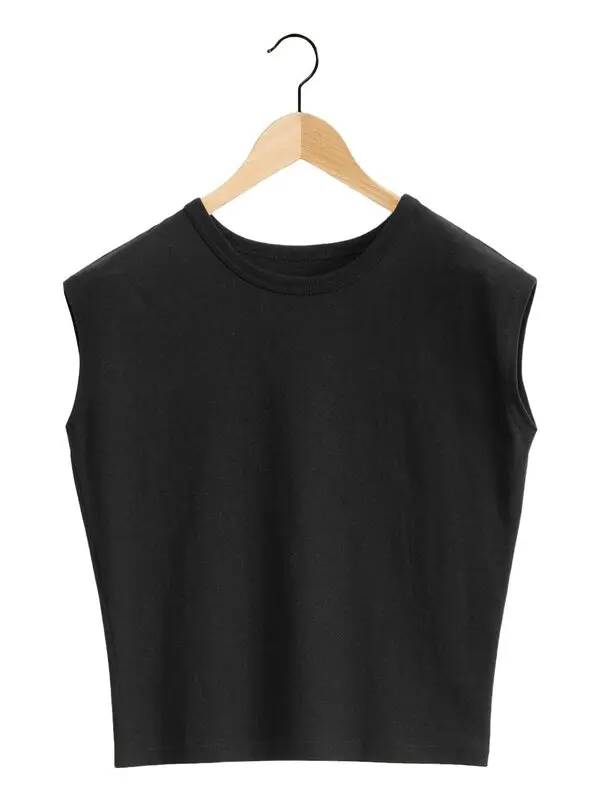 LEMAIRE Crewneck Sleeveless Jersey T-shirt - Black