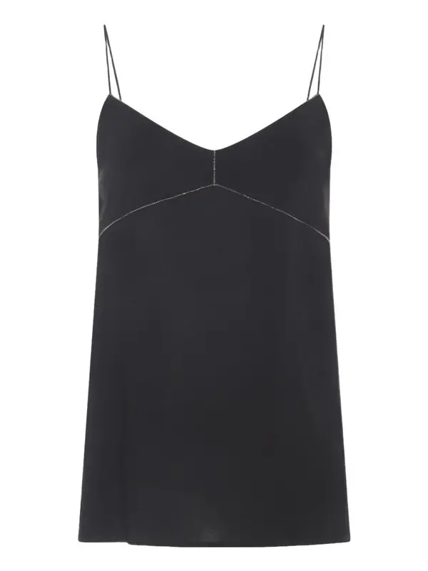 Fabiana Filippi Embellished V-neck Tank Top - Black
