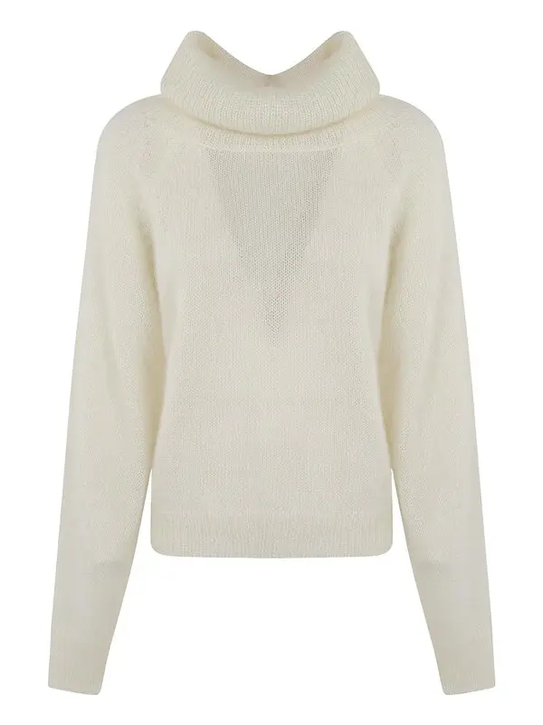 P.a.r.o.s.h Luce Turtleneck Knit Sweater - White