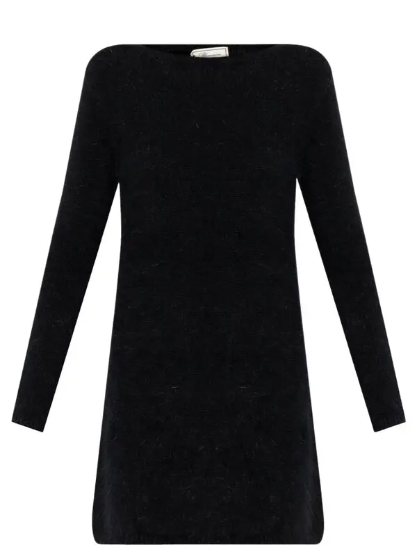 Blumarine Heart Cut-out Embellished Mini Dress - Black