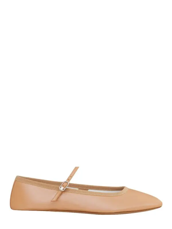 Celine Les Ballerines Mary Jane Flats In Calfskin - Pearly