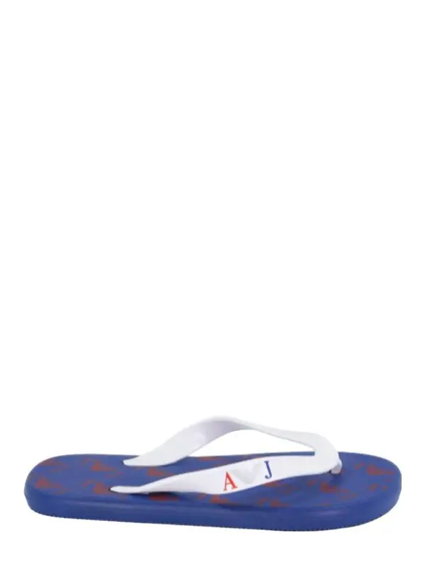 Emporio Armani Logo Detail Thong Sandals - Blue