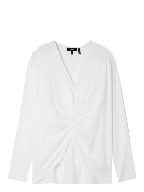 Theory Knotted Front Shirt - White