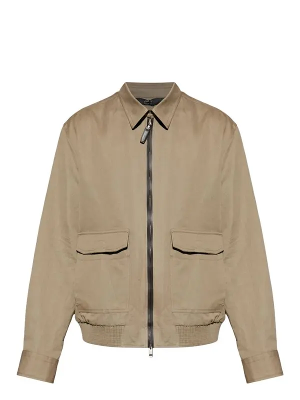 Brioni Long-sleeved Casual Jacket - Nude