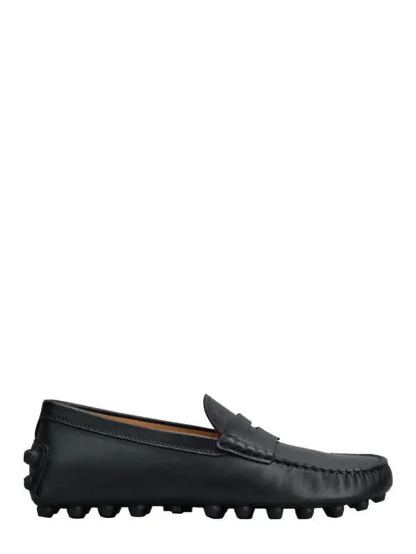 TOD'S Penny-slot Leather Loafers - Black
