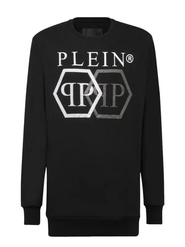 Philipp Plein Logo Pullover Hoodie - Black