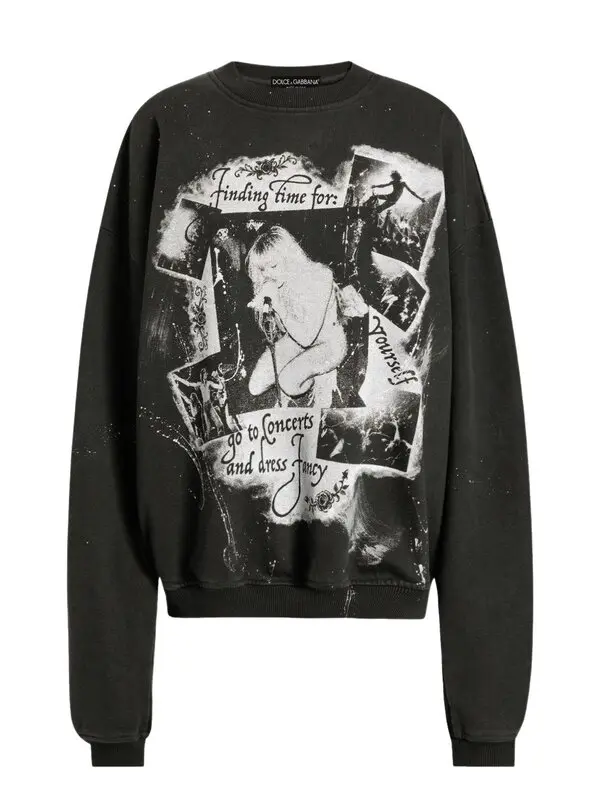 Dolce & Gabbana Long Sleeve Sweatshirt - Black
