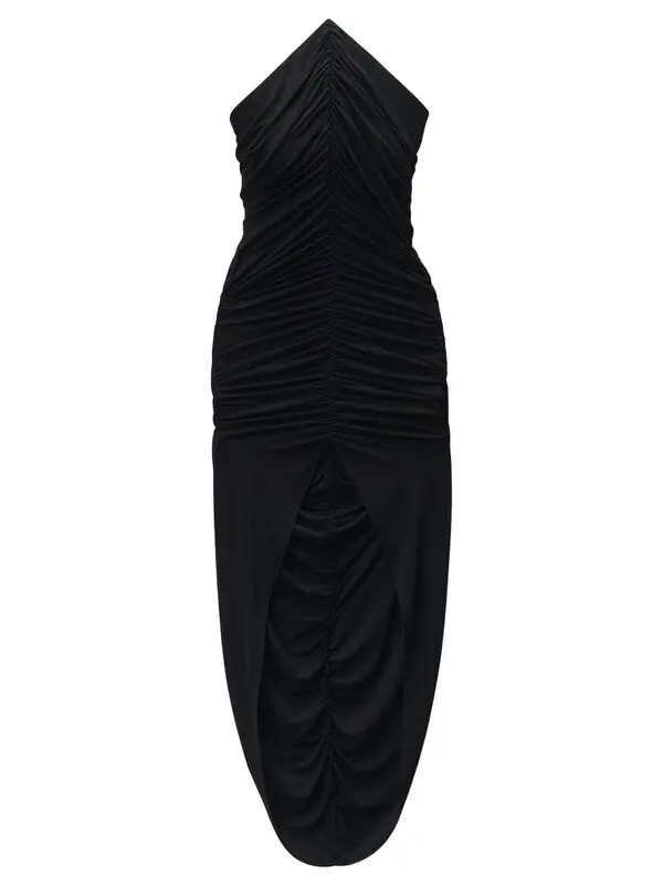 Alexander Wang Ruched Bodice Midi Dress - Black