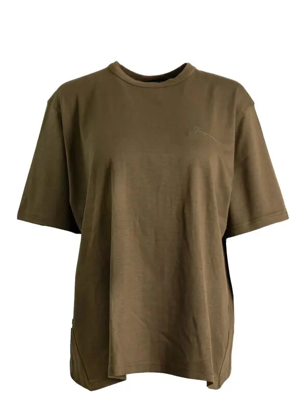 Jacquemus Embroidered Logo Crewneck T-shirt - Brown