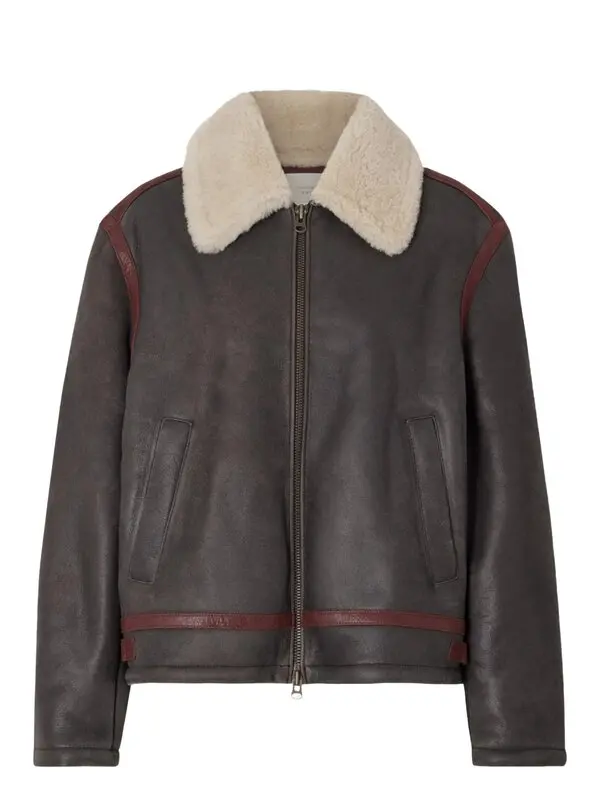 Aimé Leon Dore Printed Shearling Jacket - Black