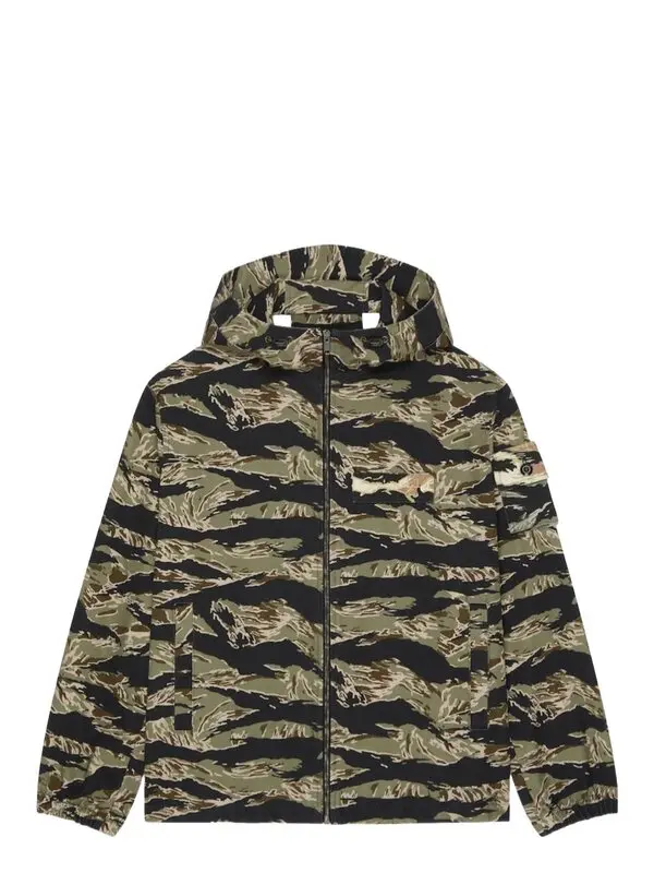 Givenchy Long-sleeved Camouflage Print Zip-up Windbreaker Jacket - Black