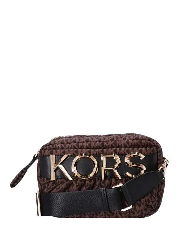 Michael Kors Logo Plaque Crossbody Bag - Black