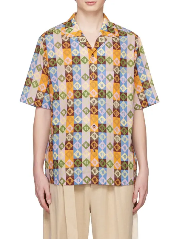Nanushka Allover Printed Collared Button-up Shirt - Multicolor