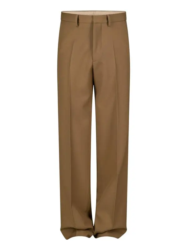 Dries Van Noten Belt Loop Pleated Trousers - Brown
