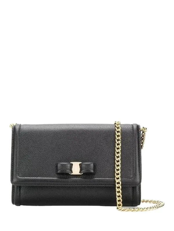 FERRAGAMO Vara Flip Mini Shoulder Bag - Black