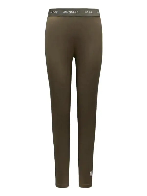 Moncler Logo High-rise Tights - Green