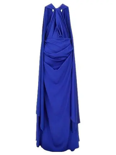 Talbot Runhof Cape-insert Gown - Bluette