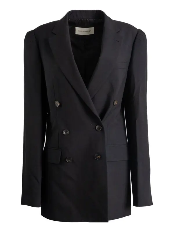 Dries Van Noten Long Sleeve Suit Jacket - Black