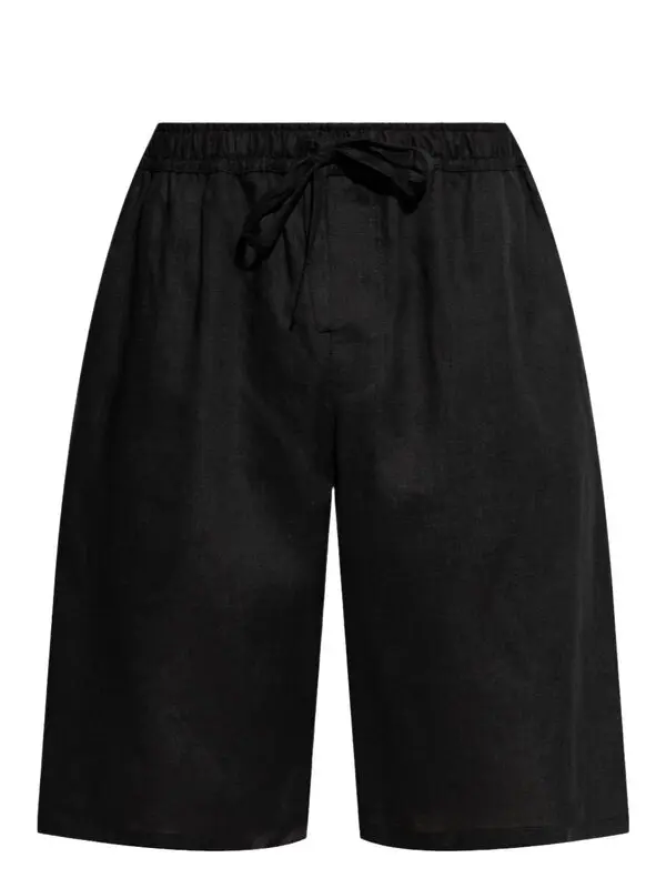 Dolce & Gabbana Logo Embroidered Drawstring Shorts - Black