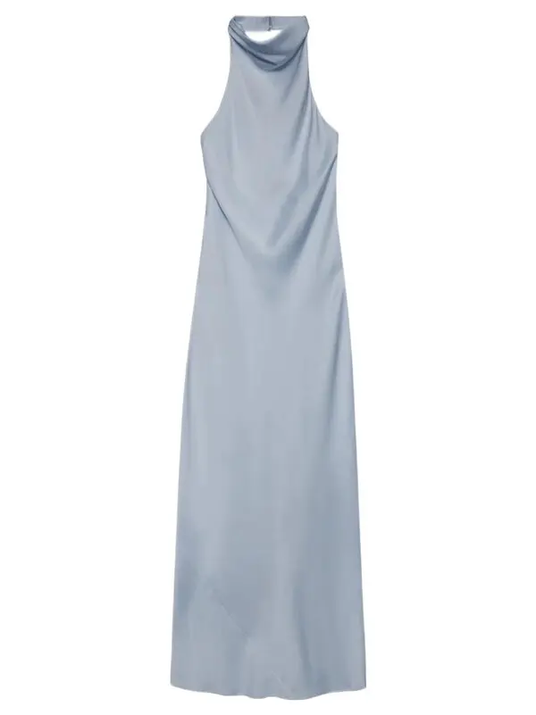 ANINE BING Eliana Halterneck Maxi Dress - Light Blue