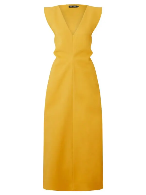 Proenza Schouler Mariam Scuba Midi Dress - Yellow