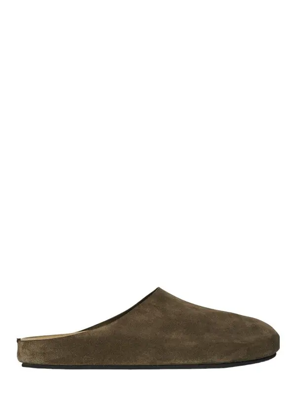THE ROW Hugo Open Back Slides - Green