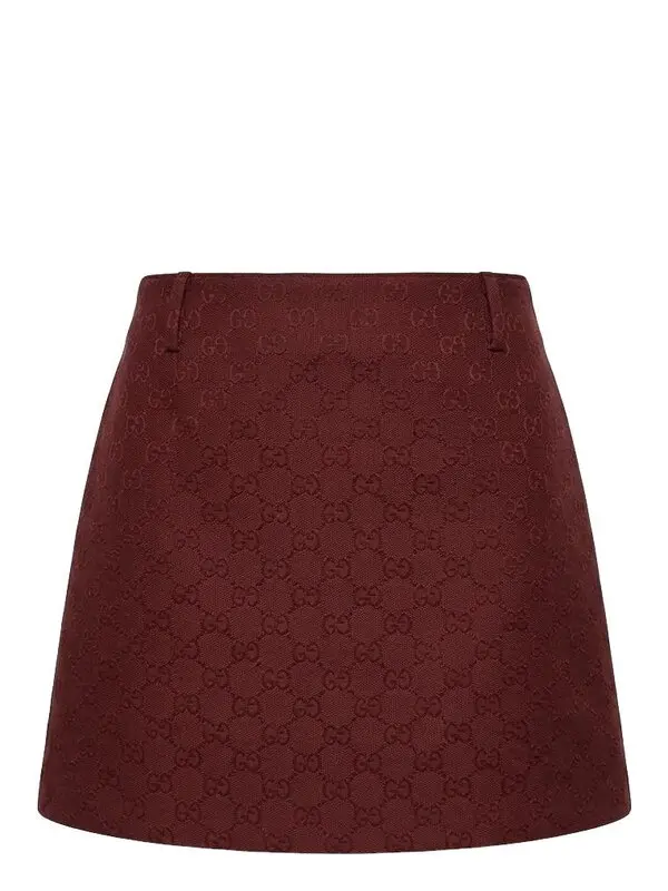 Gucci Gg Canvas Mini Skirt - Red