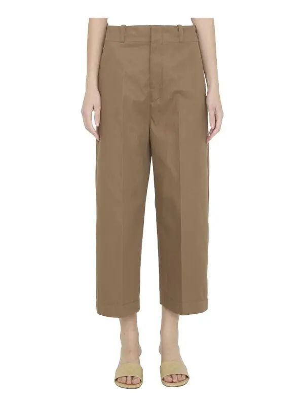 Bottega Veneta Cropped Tailored Trousers - Brown