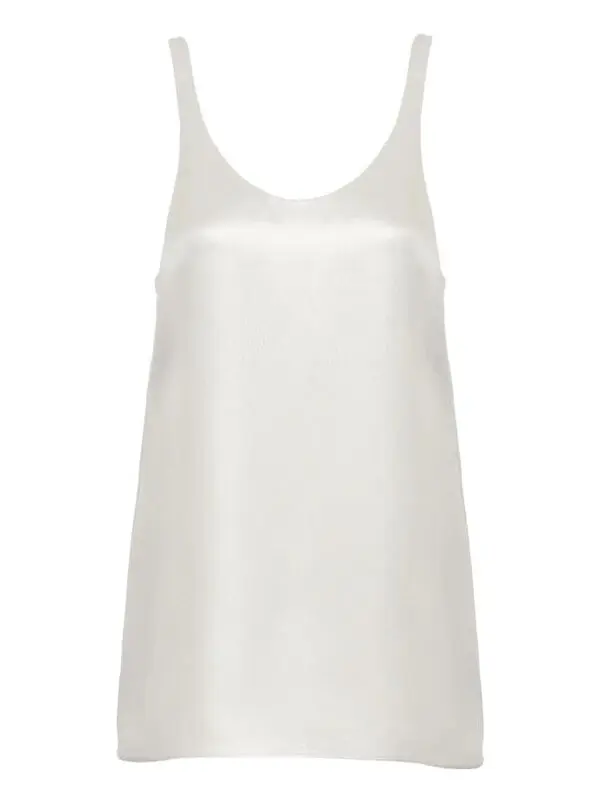 Chloé Scoop Neck Sleeveless Tank Top - White