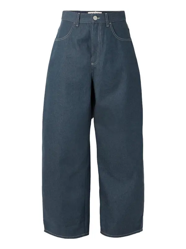 RÓHE High-rise Barrel-leg Jeans - Blue