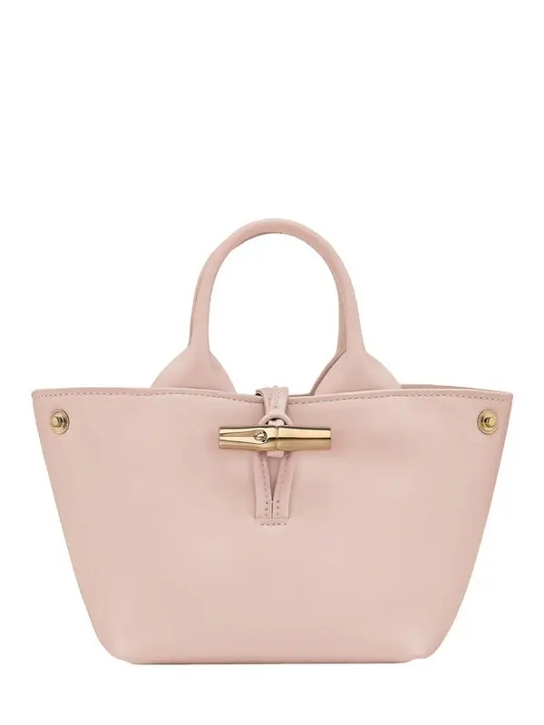 Longchamp Le Roseau Leather Mini Bag - Petals Pink