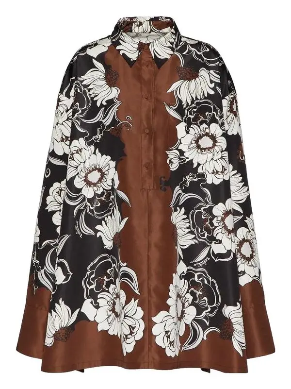 Valentino Garavani Floral Print Shirt Dress - Multicolor