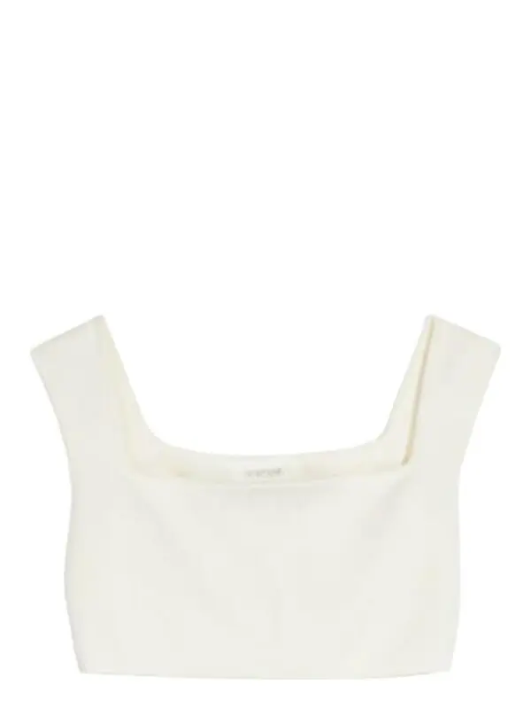 Sportmax Sleeveless Cotton Crop Top - Blue