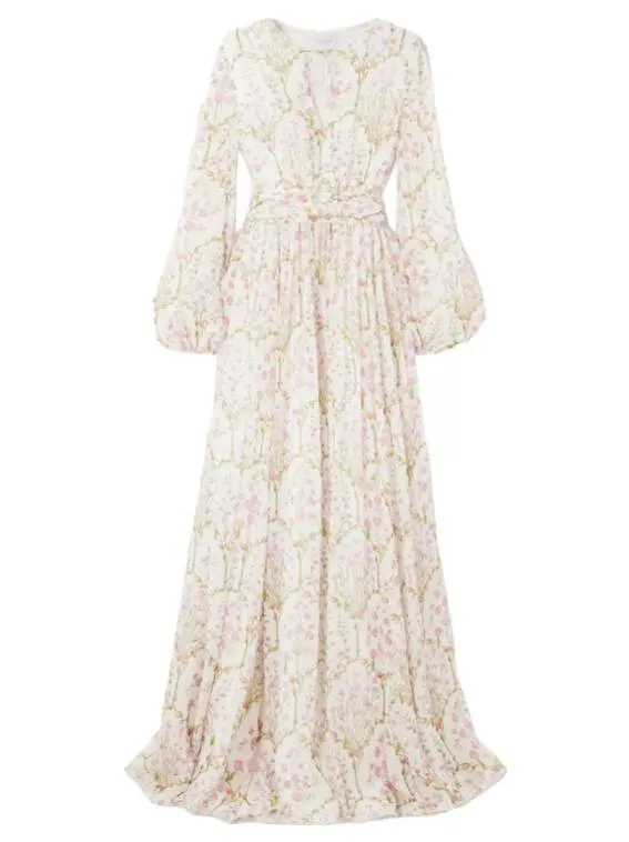 Giambattista Valli Floral-print Silk Dress - White