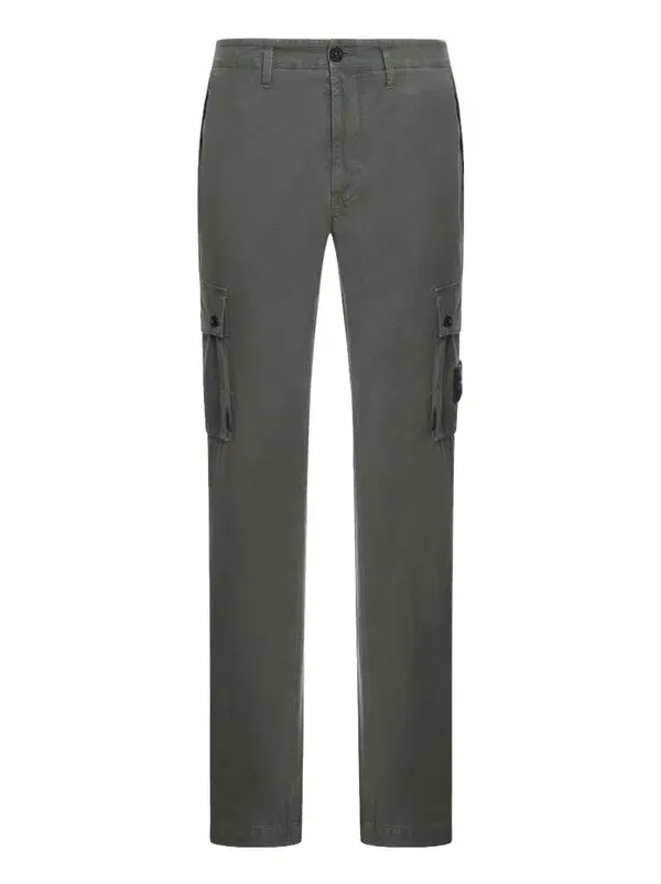 Stone Island Slim-fit Cargo Trousers - Black