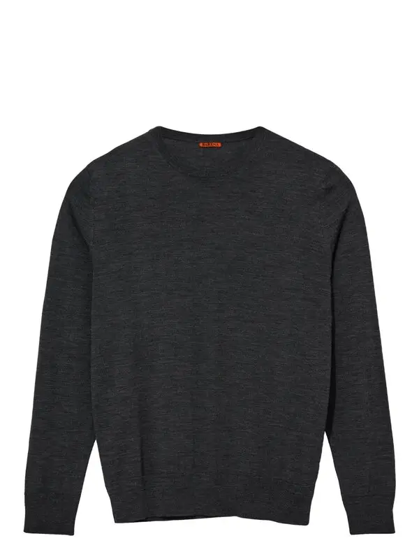 Barena Venezia Round Neck Long Sleeve Knit Sweater - Black