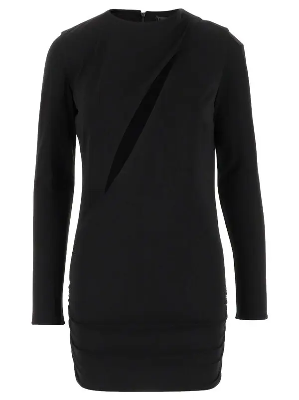 Versace Cut-out Long Sleeve Mini Dress - Black