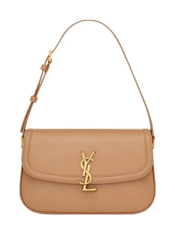 Saint Laurent Solferino Medium Box Bag - Light Hazelnut Color
