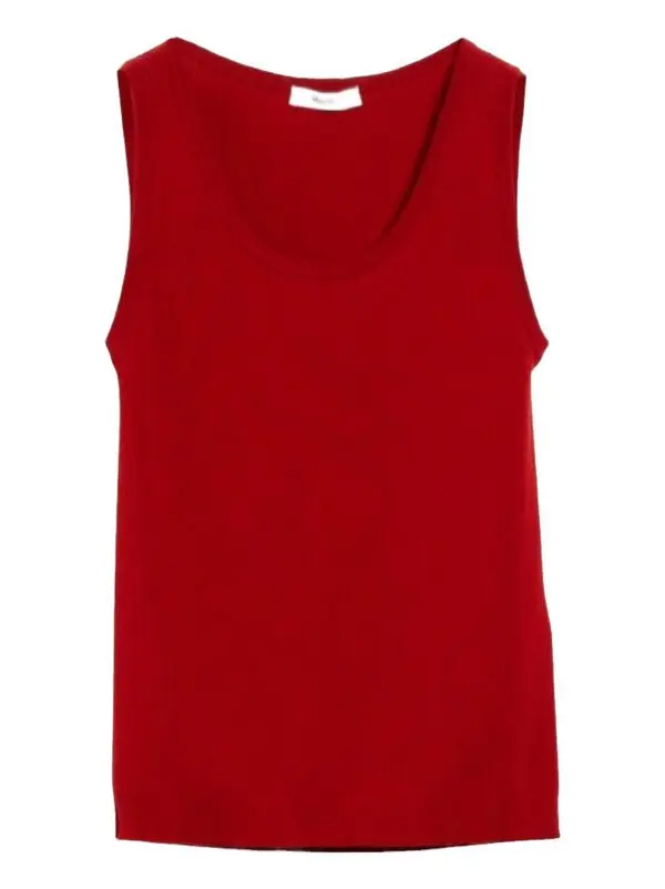 Max Mara Ribbed Sleeveless Vest - Red