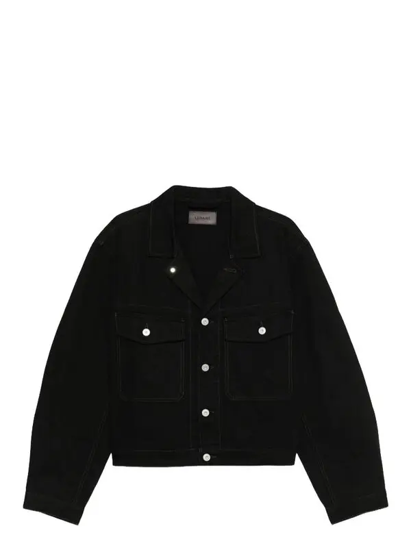 LEMAIRE Trucker Jacket With Button Fastening Flap Pockets - Black