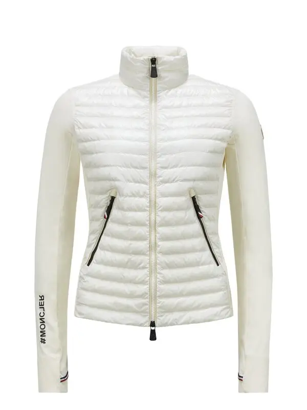 Moncler Padded Zip-up Sweatshirt - Milky White