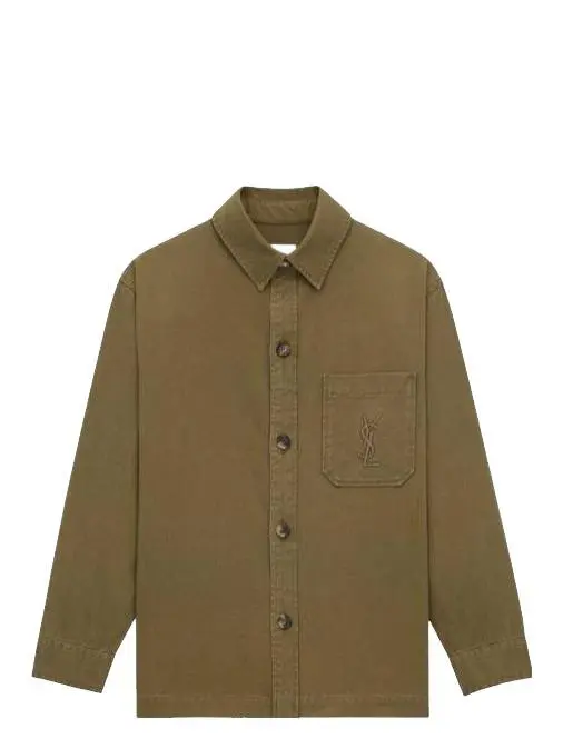 Saint Laurent Cassandre Overshirt - Green