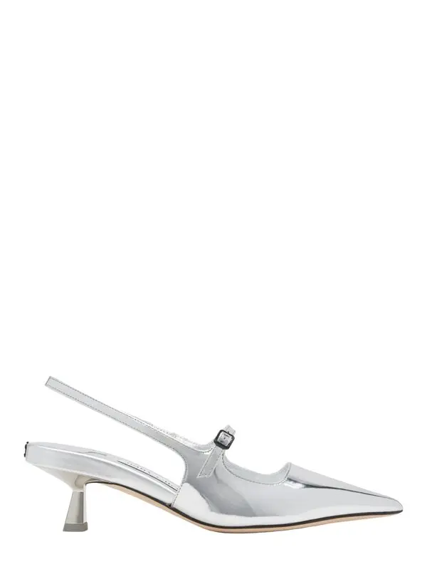 JIMMY CHOO Pointed Toe High Heel Sandals - Silver